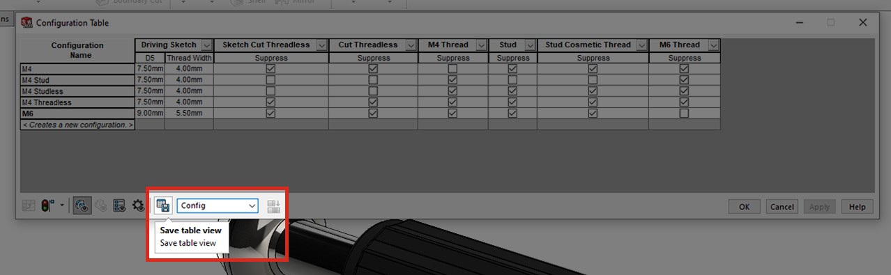 How To Use Configuration Tables In Solidworks